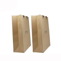 China Large Brown Kraft Paper Shopping Bags Fashionable with Custom Printed Logo for sale