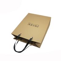 China Large Brown Kraft Paper Shopping Bags Fashionable with Custom Printed Logo for sale