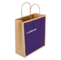 China Custom Brown Kraft Paper gift Bags With Handle Retail Shopping Packaging for sale