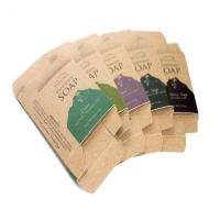 China Custom Printed Die Cut Soap Packaging Box With Recycled Brown Kraft Paper for sale