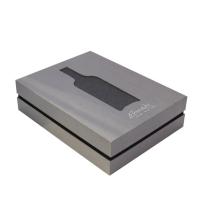 China Two Piece Printed Red Wine Gift Boxes , Wine Bottle Packaging Box With Logo for sale