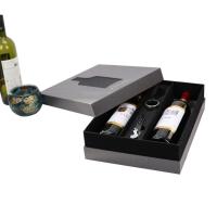 China Two Piece Printed Red Wine Gift Boxes , Wine Bottle Packaging Box With Logo for sale
