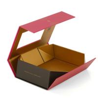 China Rigid Paper Foldable Gift Box Book Shaped Yellow Color Your Own Logo Accept for sale