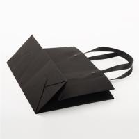 China Black Color Paper Foldable Shopping Bags , Paper Bags Printed With Logo for sale