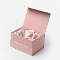 China Pink Paper Gift Boxes With Magnetic Catch / Jewelry Cardboard Box for sale