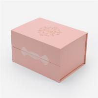 China Pink Paper Gift Boxes With Magnetic Catch / Jewelry Cardboard Box for sale