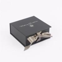 China Square Handmaded Paper Gift Box With Ribbon Closed Glossy / Matte Lamination for sale
