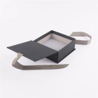 China Square Handmaded Paper Gift Box With Ribbon Closed Glossy / Matte Lamination for sale