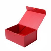 China Varnishing Red Magnetic Cardboard Gift Boxes / Magnetic Box Packaging for sale