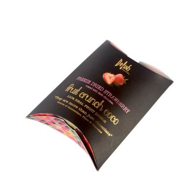 China Custom Logo Printed Small Paper Pillow Gift Box Packaging Wholesale for sale