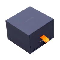 China Custom Small Matt Black Luxury Paper Cardboard Drawer Gift Box for sale