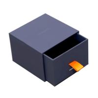 China Custom Small Matt Black Luxury Paper Cardboard Drawer Gift Box for sale