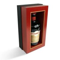 China Custom Premium Rigid Cardboard Clamshell Wine Box With EVA Foam Insert for sale