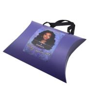 China Custom Logo Wave Hair Gift Box Pillow Packaging Boxes With Handle for sale