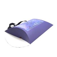 China Custom Logo Wave Hair Gift Box Pillow Packaging Boxes With Handle for sale