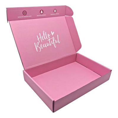 China Custom Corrugated Packaging Box / Matt Pink Shipping Subscription Box for sale