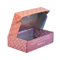 China Custom Color Printed Iridescent Holographic Box / Makeup Mailer Holographic Cosmetics Product Packaging Box for sale