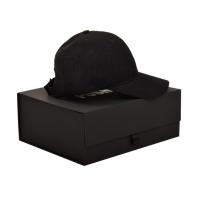 China Custom Black Printed Rigid Magnet Cardboard Baseball Hat Packaging Box for sale