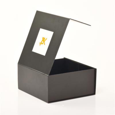 China Custom Black Paper Rigid Cardboard Box With Clear PVC Window for sale