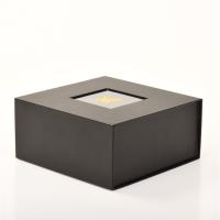 China Custom Black Paper Rigid Cardboard Box With Clear PVC Window for sale