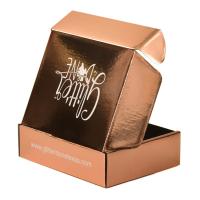 China Custom Paper Rose Gold Metalized Boxes Packaging Metallic Mailer Box for sale
