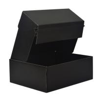 China Custom Black Tear Strip Cardboard Packaging Mailer Shipping Box for sale
