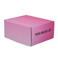 China Custom Luxury Gradient Pink Color Cardboard Paper Mailing Packaging Boxes for sale