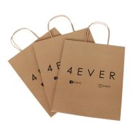 China Wholesale China Gift Craft Brown Printed Kraft Paper Bags With Logo for sale
