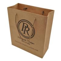 China Cheap Recycled Custom Logo Printed Personalized Kraft Paper Bags With Handles for sale