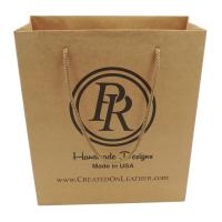 China Cheap Recycled Custom Logo Printed Personalized Kraft Paper Bags With Handles for sale