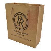 China Cheap Recycled Custom Logo Printed Personalized Kraft Paper Bags With Handles for sale