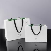 China Custom Large Durable White Paper Shopping Paper Bags With Logo for sale