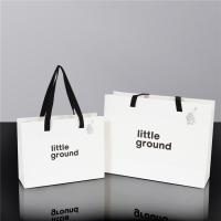 China Custom Large Durable White Paper Shopping Paper Bags With Logo for sale