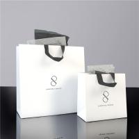 China Custom Large Durable White Paper Shopping Paper Bags With Logo for sale