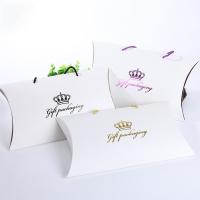 China Custom Logo Printing Paper Pink Pillow Gift Box Wholesale Pillow Box Packaging For Hair Bundles for sale