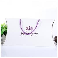 China Custom Logo Printing Paper Pink Pillow Gift Box Wholesale Pillow Box Packaging For Hair Bundles for sale