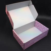 China Customised Printing Pink Holographic Shipping Mailing Box Custom Private Label With Logo for sale