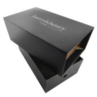 China Luxury Black White Pull Out Sliding Drawer Type Shoe Box Packaging With Custom Logo for sale