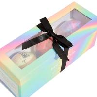 China Custom Logo Printed Paper Rainbow Box Packaging Fancy Bath Bomb Packaging Gift Boxes Surprise for sale