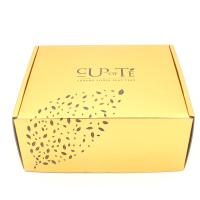 China Custom printing Corrugated cardboard black and gold shipping box rose gold boxes packaging with logo for sale