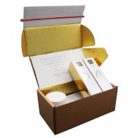 China Custom Logo Printing Empty Cosmetic Makeup Beauty peel off self seal postal packaging box for sale