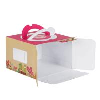 China Custom Logo Printing Paper Tall Wide Wholesale Wedding Birthday Christmas Bakery Cake Packaging Box With Window for sale