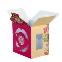 China Custom Logo Printing Paper Tall Wide Wholesale Wedding Birthday Christmas Bakery Cake Packaging Box With Window for sale