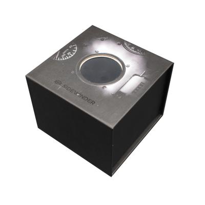 China 2020 New Design Oem Service Rigid Paper Black Square Custom  Wrist Watch Packaging Gift Box Magnetic Closure for sale