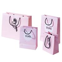 China Custom Printing Paper Boutique Pink Gift Bag Popular Shopping Packaging Shipping Bag For Clothing Apparel for sale