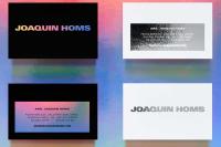 China Custom Printed Paper Silver Foil Holographic Business Cards for sale