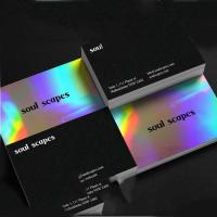 China Custom Printed Paper Silver Foil Holographic Business Cards for sale