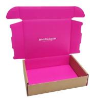 China Custom Printed Black Corrugated Cardboard Carton Strong Flat Ecommerce Mailer Shipping Boxes For Clothes for sale