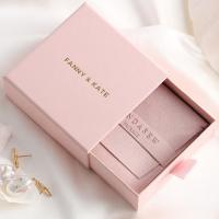 China Custom Printed Luxury Pink Personalized Bracelet Jewlery Packaging Box With Pouch for sale