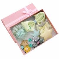 China Custom Printed Pink Christmas Hair Clip Set Accessories Gift Box Packaging for sale